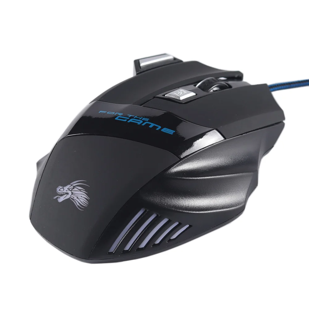 7D Wired Gaming Mouse - 5500 DPI with RGB Lights