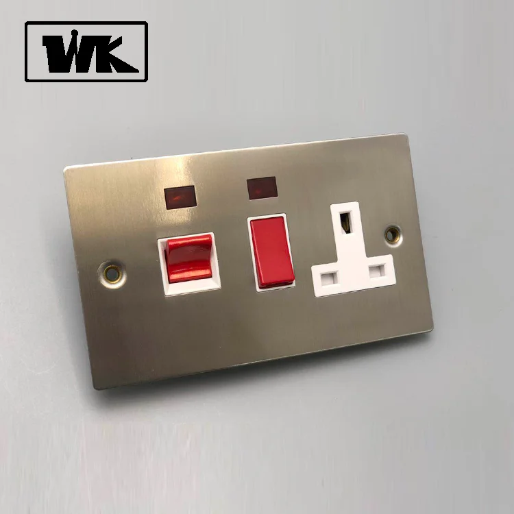 45a Double Pole 13a Cooker Switched Socket With Neon - Buy 45a Cooker ...