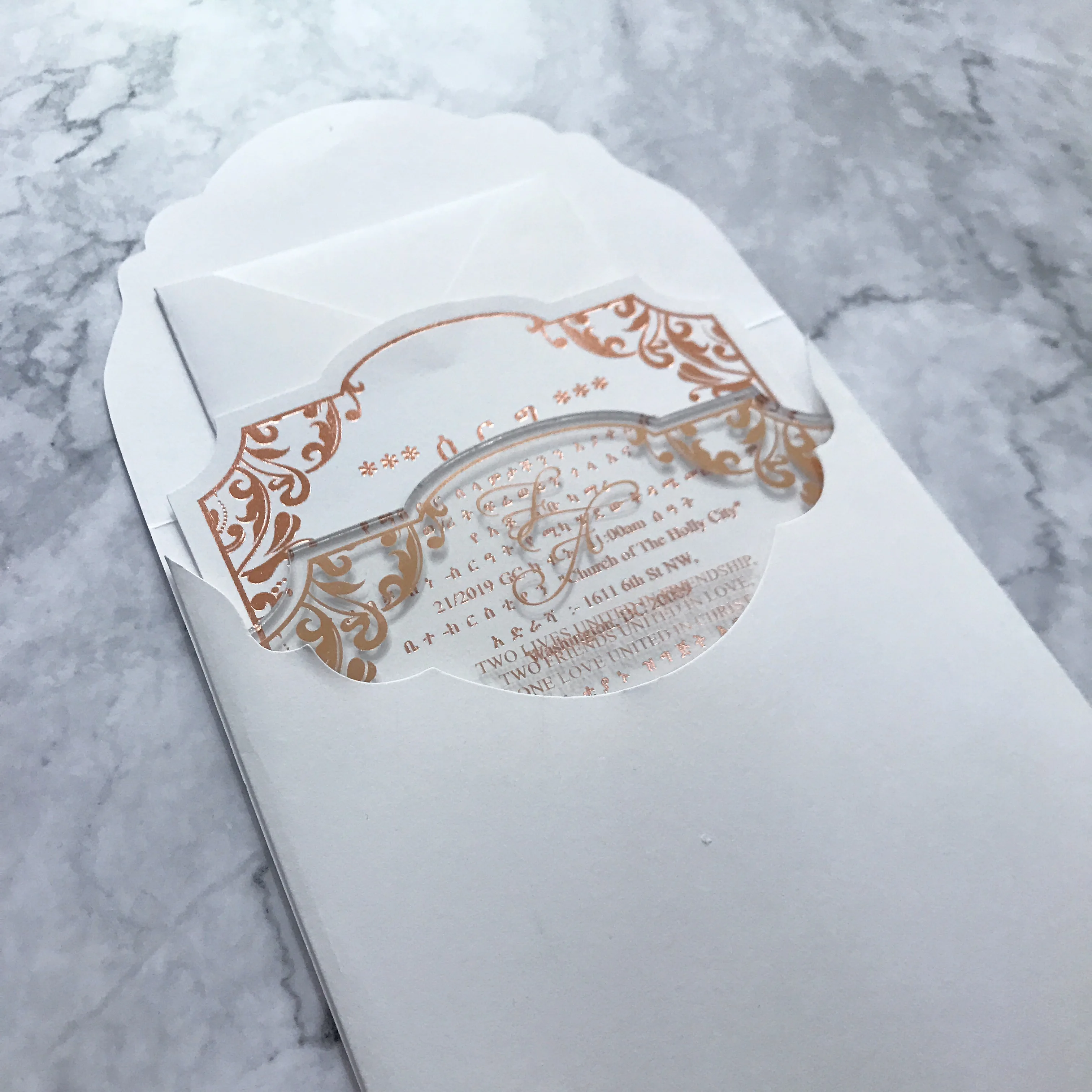 Warehouse Custom Clear Acrylic Invitation Card with Envelope| Alibaba.com