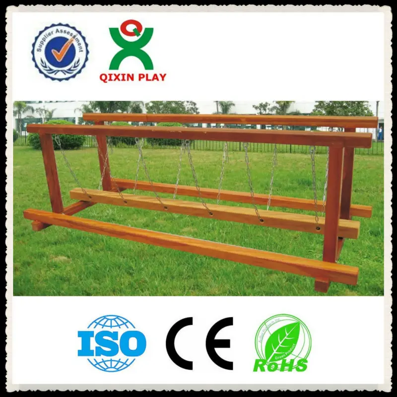 Playground Balance Beam Kids Wooden Swing Bridge Children Outdoor ...