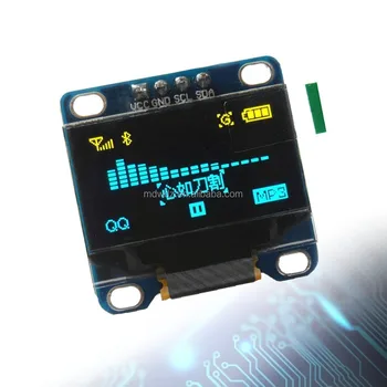 0.96 "i2c Iic Spi Seri 128x64 Kuning & Biru Oled Lcd Led Display Modul ...