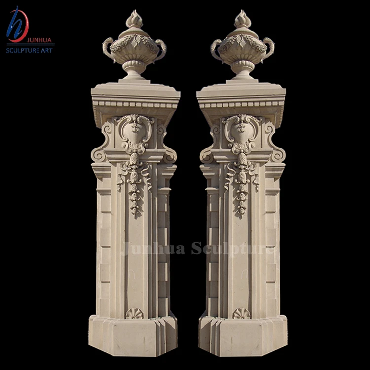 Alibaba.com: Marble Roman natural stone carved square pillar with ...