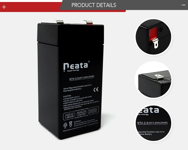4 Volt Lead-Acid Battery 4v 3.0ah - Reliable Energy Storage