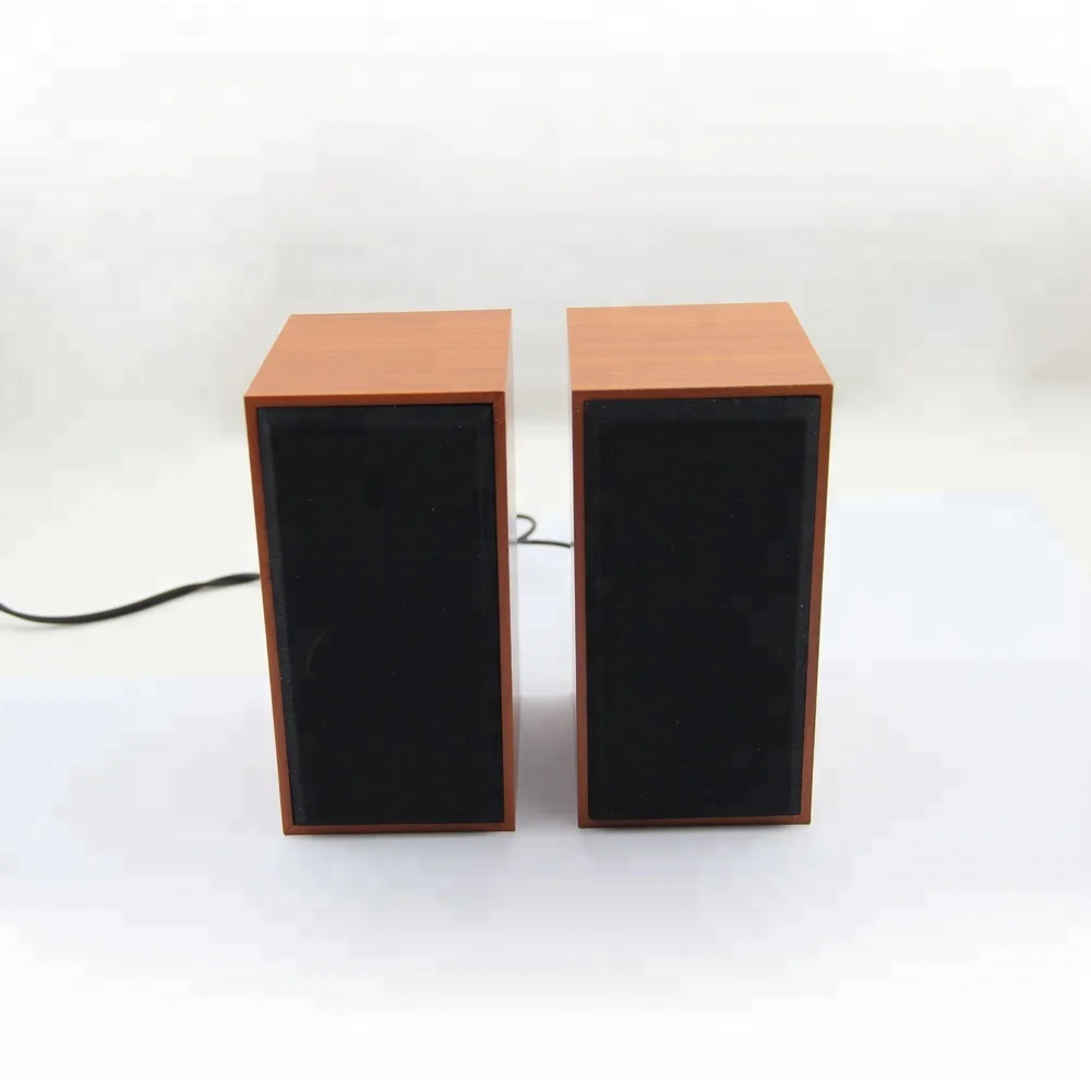 New Wired Wooden Professional Speaker Usb Laptop Wood Speakers M-010a ...
