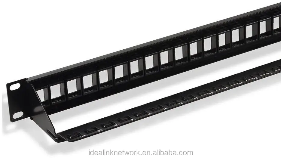 19 Inch 1U CAT6/CAT5E/CAT6A Patch Panel - 24/48 Ports
