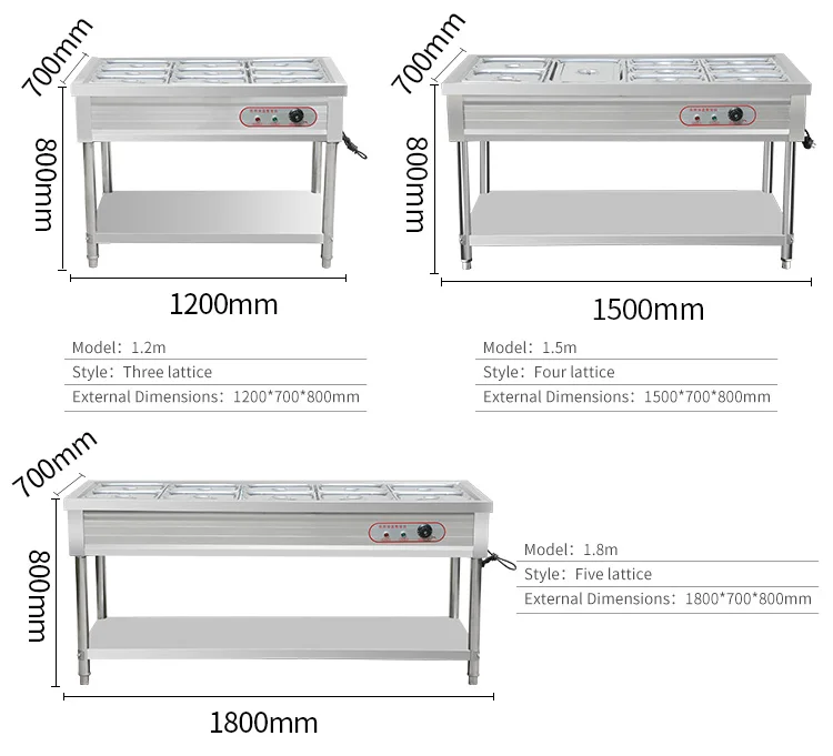 Commercial Cart Type Tabletop Portable Food Heater Steel Trolley Salad ...
