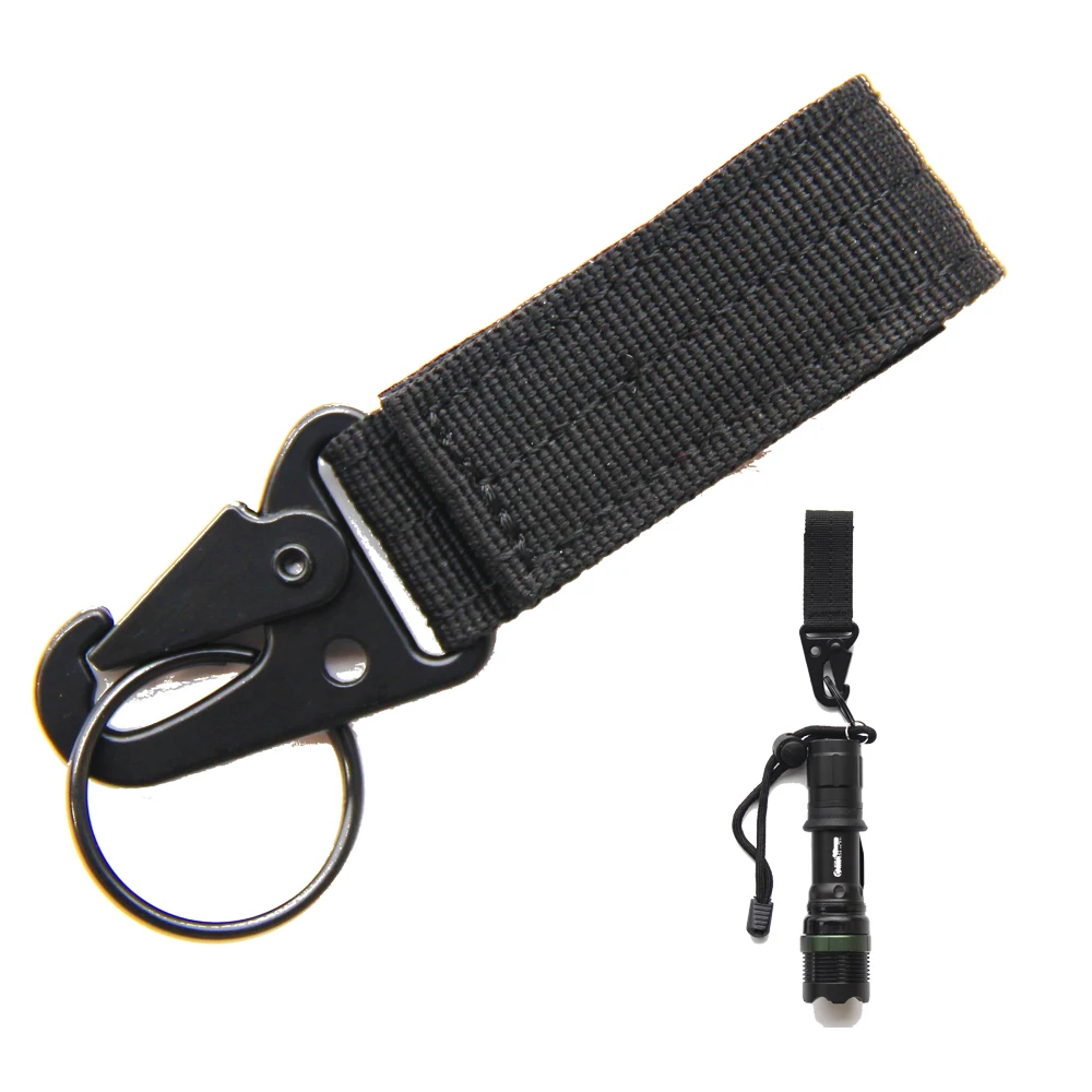 Free Sample Tactical Webbing Keychain with Multifunction Carabiners