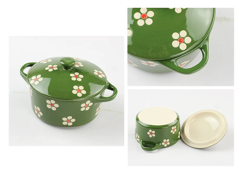 Cute Mini Restaurant Cookware Ceramic Insulated Casserole Dish Set ...