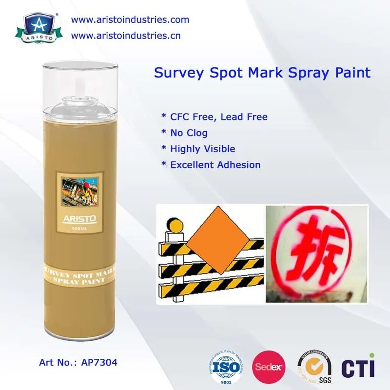 Survey Spot Marking Spray Paint Aerosol Acrylic High Visibility Spot Marking Paint - Buy Spot ...