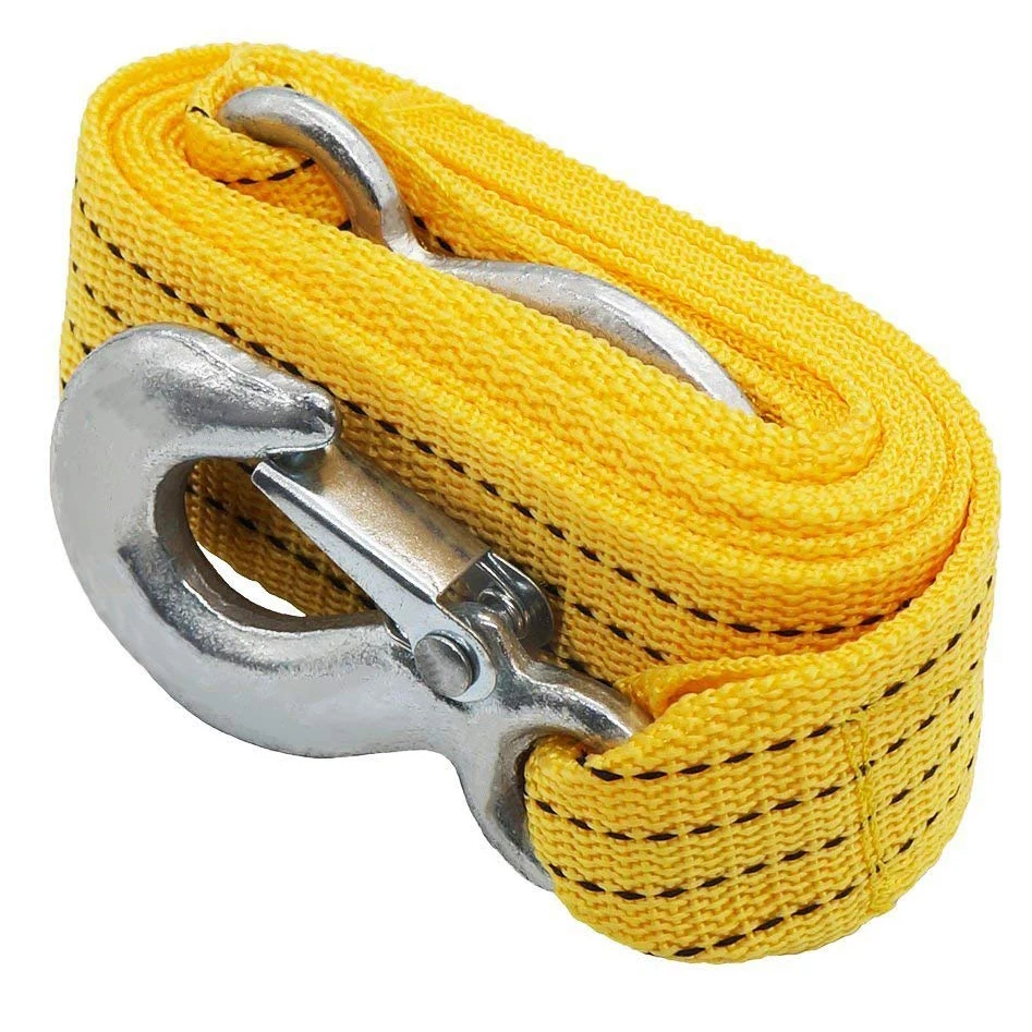 4m 6m 10000LB 15000LB Pulling Car SUV Yellow Belt Towing Rope with ...