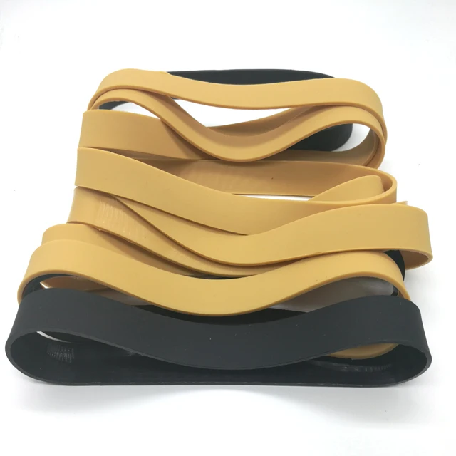 Custom Wide Black High Stretchy Flat Rubber Band Manufacturer