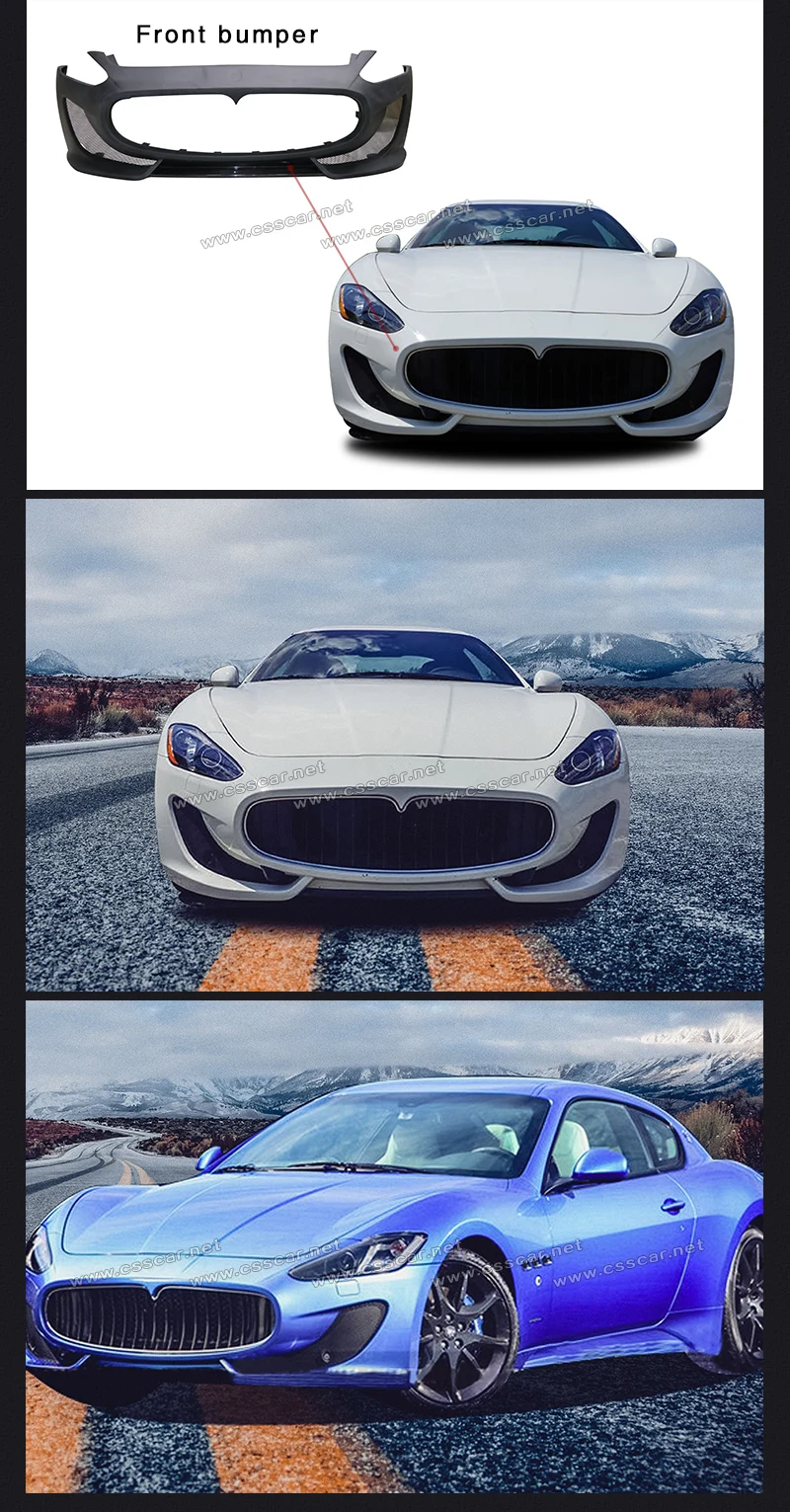 Modified Car Spare Parts Carbon Fiber Auto Front Bumper Body Kit For ...