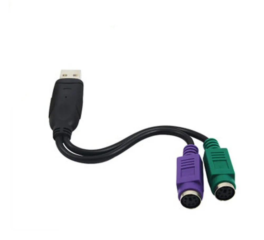 Usb To Dual Ps/2 Ps2 Adapter Converter Cable Cord For Mouse And ...