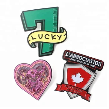 Lapel Badges Labels Wholesale Free Sample Design Custom Logo Metal Hard ...