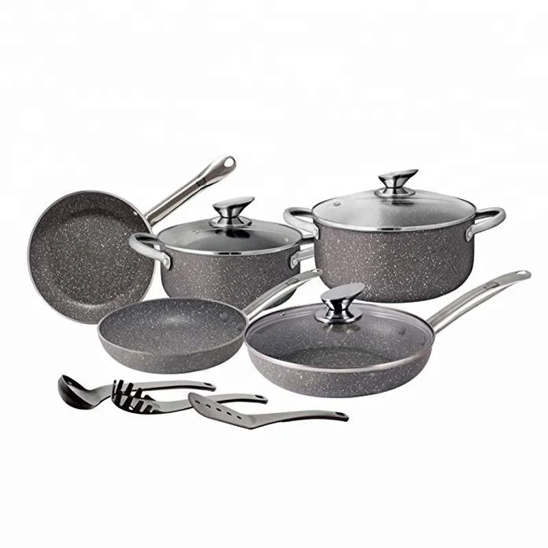 Forged Aluminium Granite Stone Coating cookware set| Alibaba.com