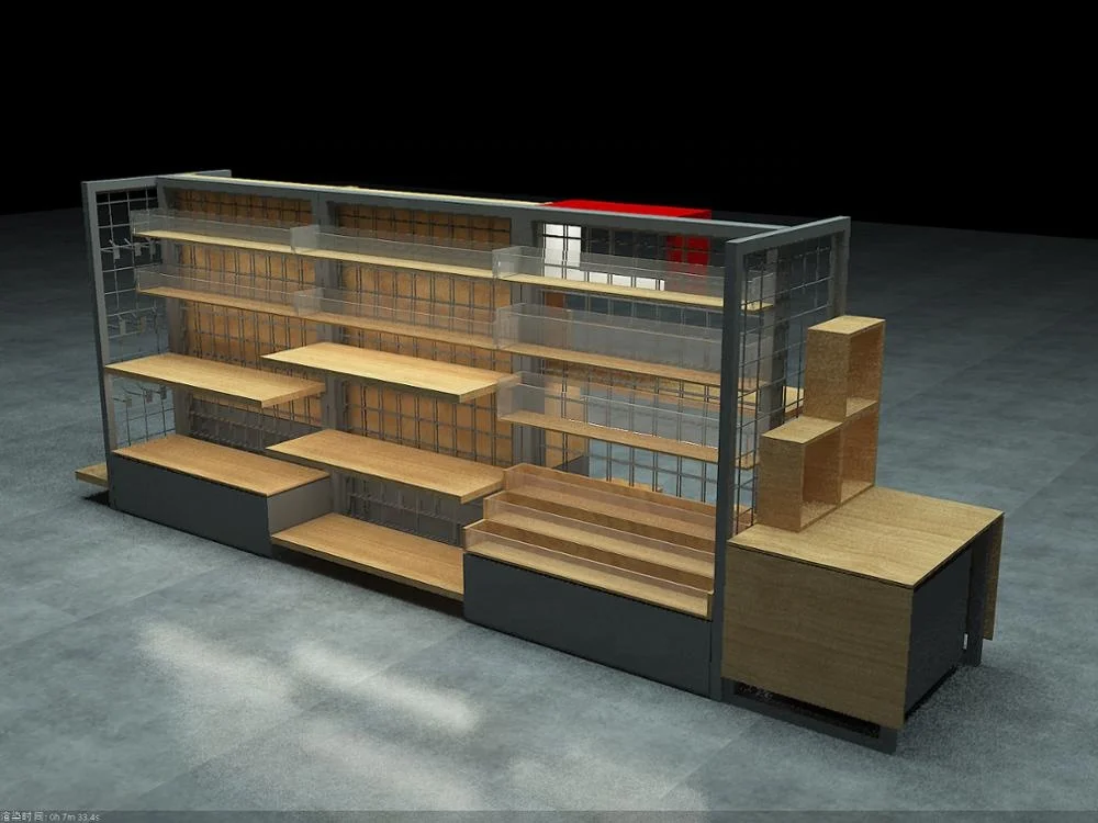 Miniso Wood Supermarket Shelves Display Retail Display Stand Hot Sale ...