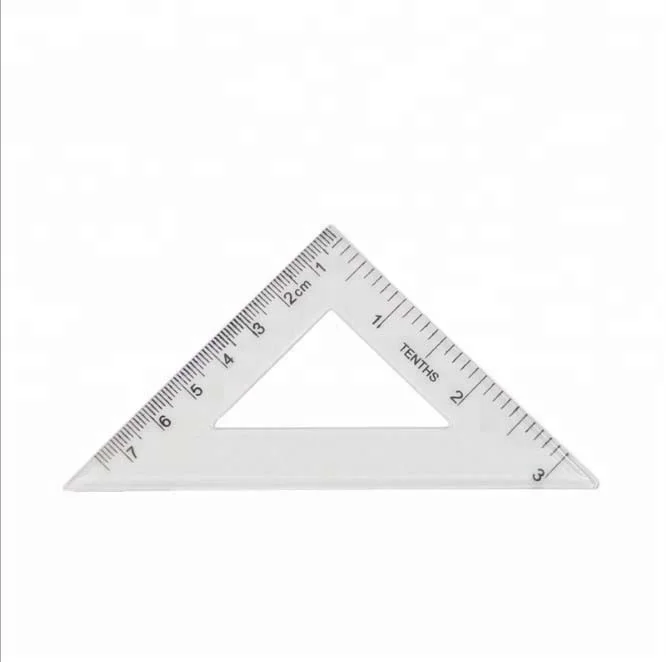 Promotional Plastic Geometry Stationery Set Triangular Ruler - Buy ...