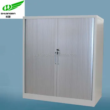 2 Roller Shutter Door Office Filing Cabinet /gray Tambour Door Office ...