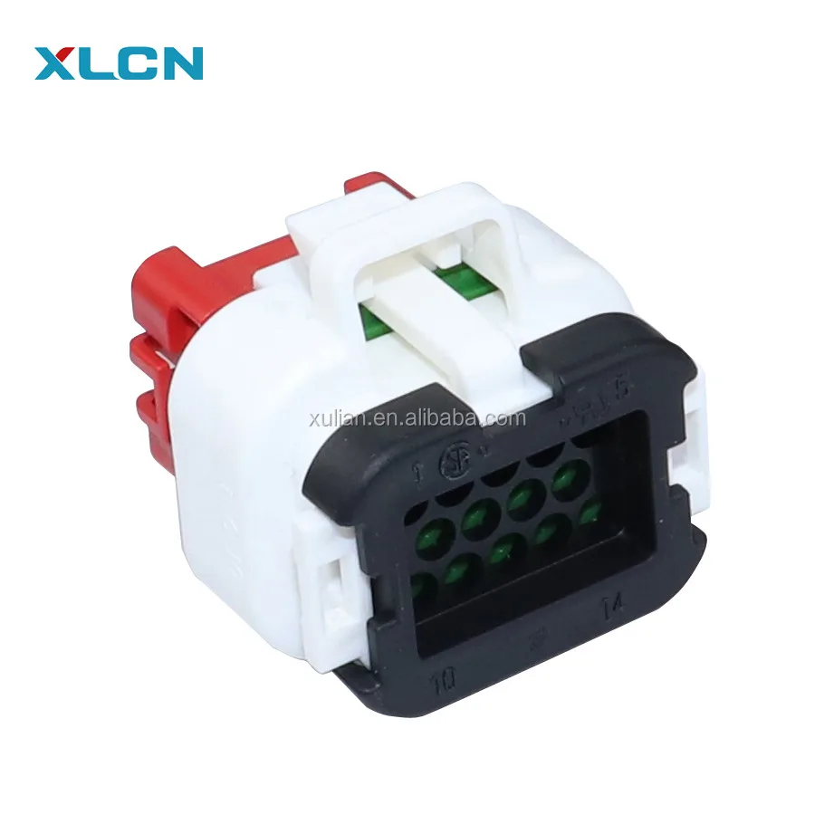 14pin Female Waterproof Auto Electrical Connectors White Housing Pbt V ...