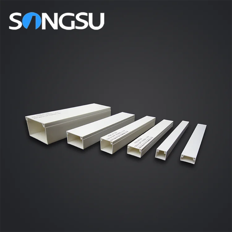 Different size Square Electrical Conduit Pvc Network Trunking Cable ...