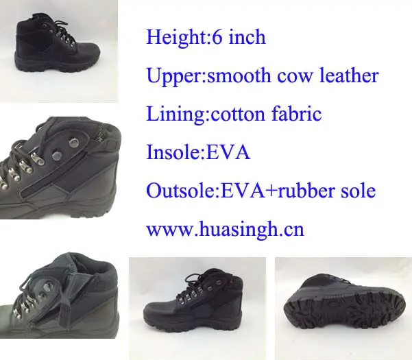 LXG,magic Tape Design Black Combat Boots with Side Zipper Low-cut Steel ...