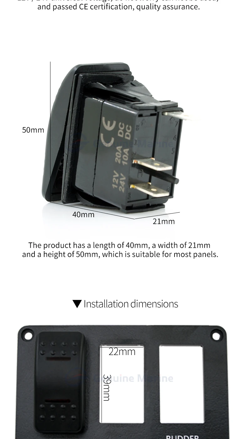 Boat Yacht Car Rv Caravan 12v Dc Ip68 Led Red And Green Light Indicator ...