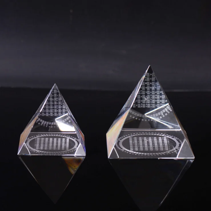 Wholesale Crystal Pyramids - Customized 3D Laser Engraving