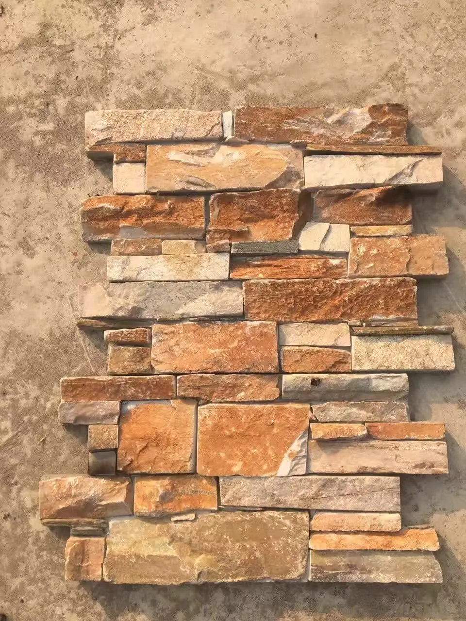 Yellow Quartzite Stacked Stone Veneer for Exterior Cladding