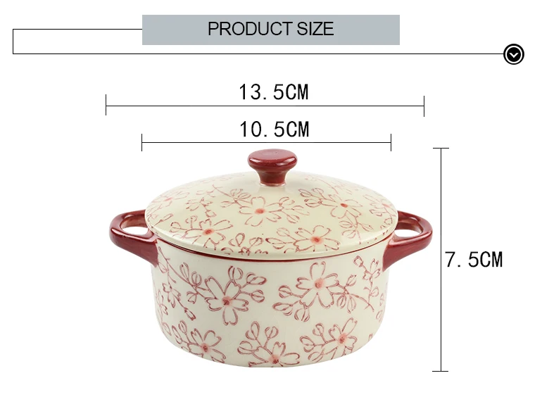 Mini Cute Restaurant Stoneware Soup Pots Pudding Cup Ceramic Bakeware ...