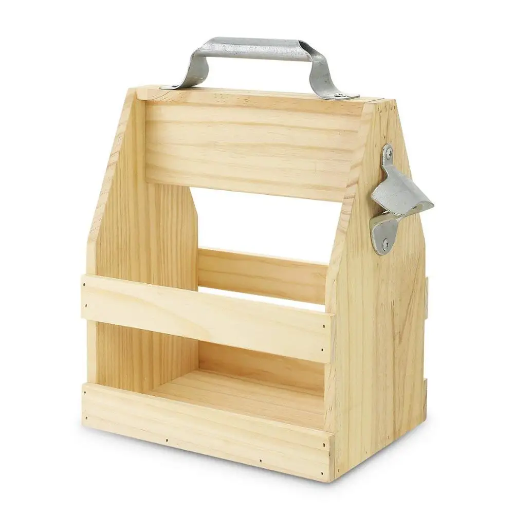 Pine Wooden Beer Tote