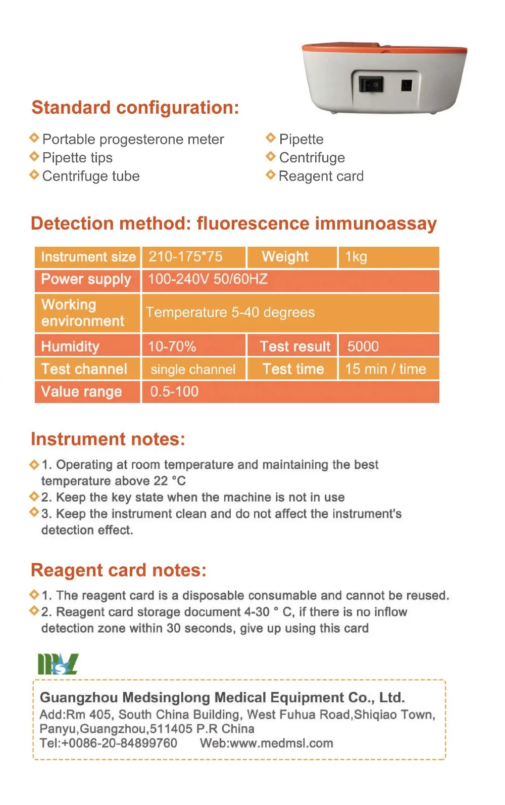 Portable Vet Progesterone Test Machine - MSLYT02