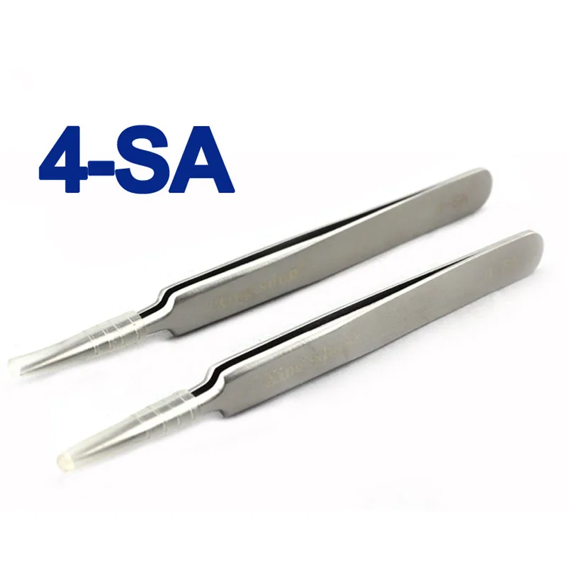 4-sa Silver Esd Stainless Steel Tweezer/professional Anti-static Tweezers/maintenance Tools ...