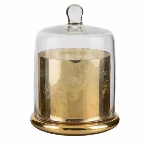 Luxury Dome Glass Jar With Lid Tumble Candle Jars With Dome Lid Elegant ...
