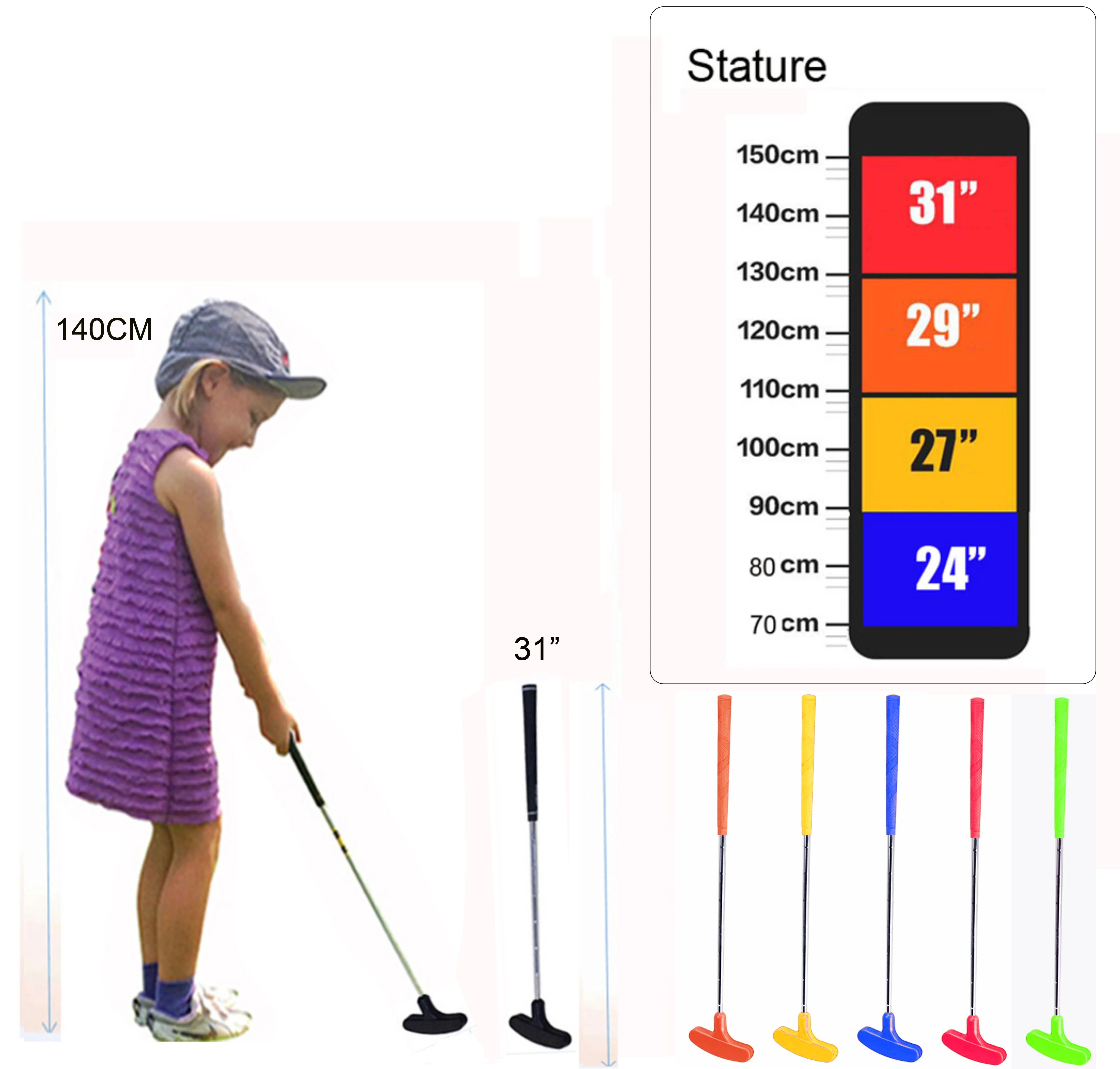 Crestgolf Wholesale Junior Golf Putters - Double Way Kids Mini Golf ...