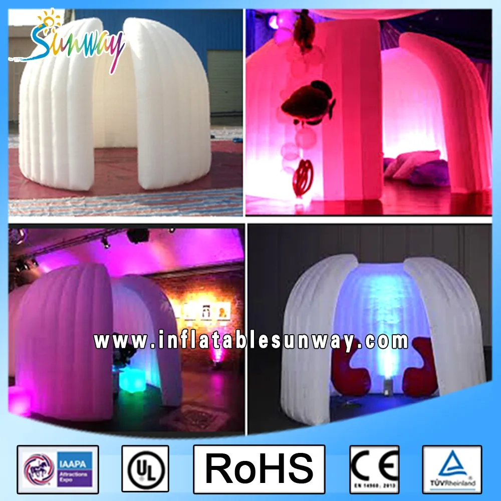 Portable Inflatable LED Photo Booth Enclosure Weddings and Clubs Tent ...