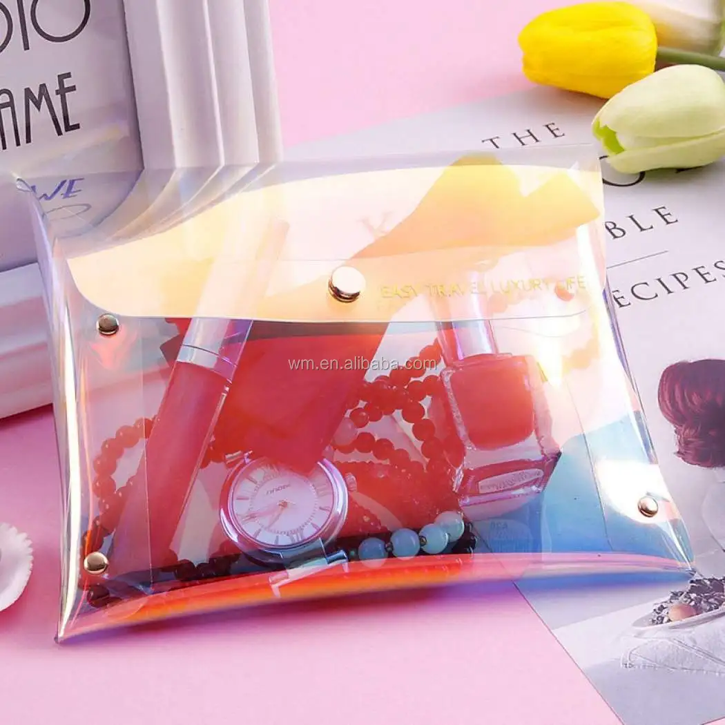 Transparent PVC Makeup Bags - Customizable & Fashionable