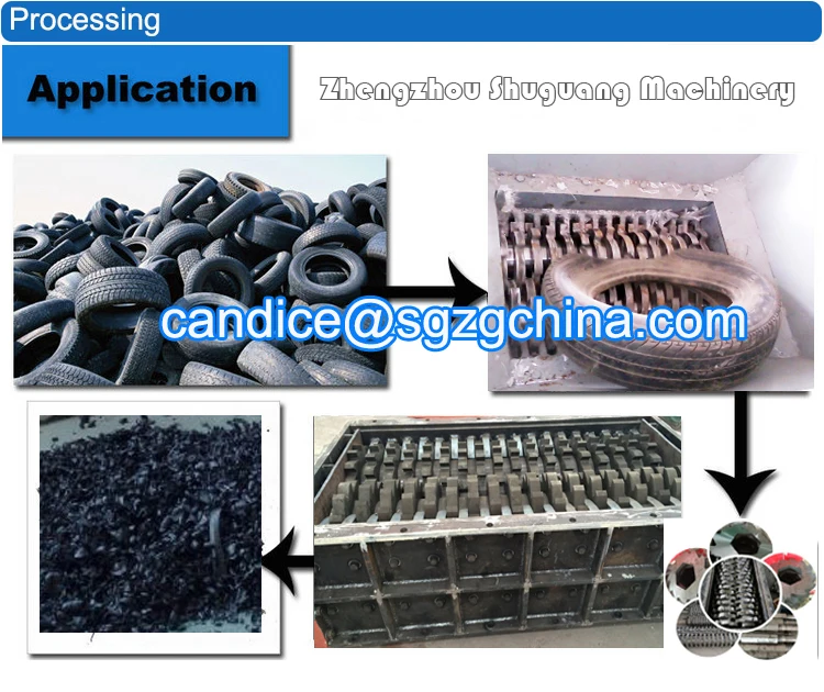 Waste Rubber Tyre Shredder Machines / Used Tire Granule Making Machine ...