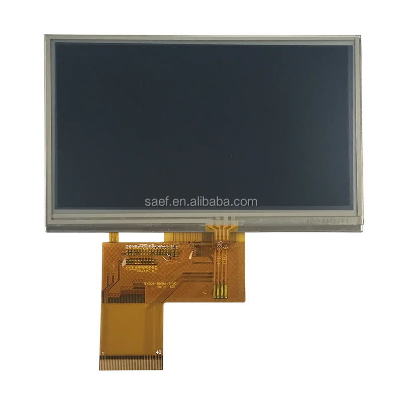 4.3 Inch TFT LCD Display with Touch - 40 Pin RGB Interface