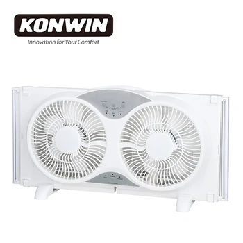 Konwin 9 Inch Window Fan 3-function Reversible Twin Window Fan With ...