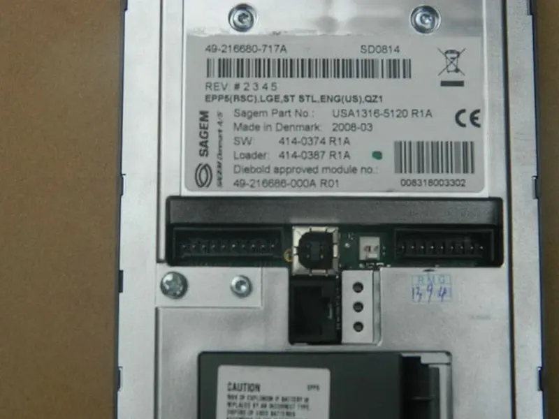 Diebold opteva ATM parts EPP5 английская клавиатура 49216686000A ...