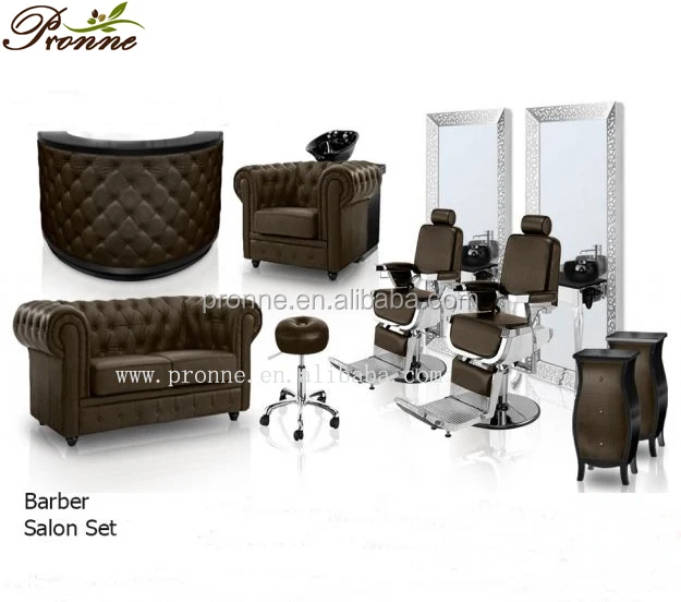 China Popular Hair Salon Furniture Wholesale Barber Chairs Package for ...