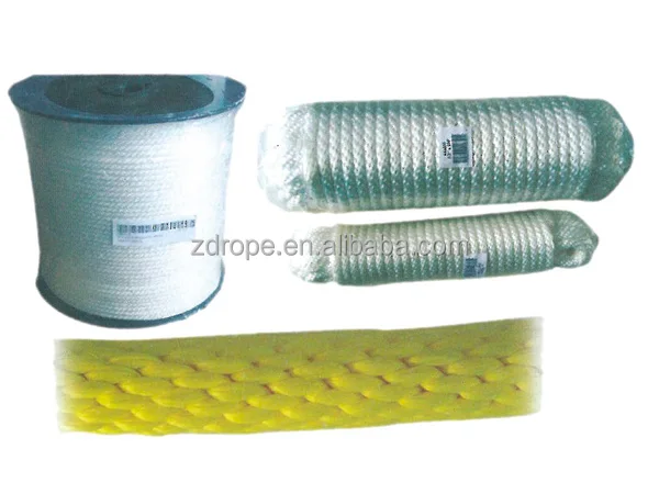 폴리 에스터 나일론 폴리 프로필렌 소재 솔리드 브레이드 로프 Pp 로프