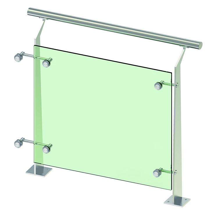 Customized Modern Style Stainless Steel Stair Ramp Handrail Tempered ...