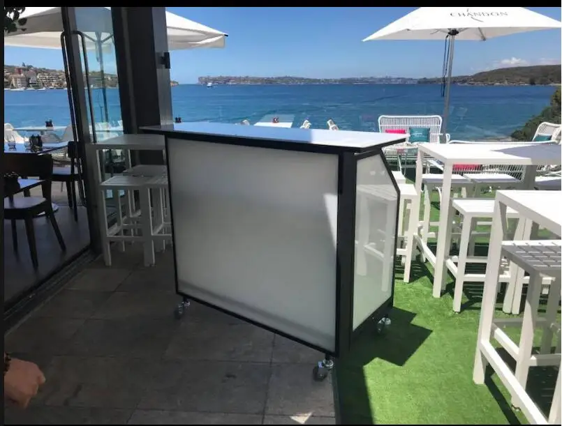 Portable Bar Folding Mobile Bar Counter for Sale Black