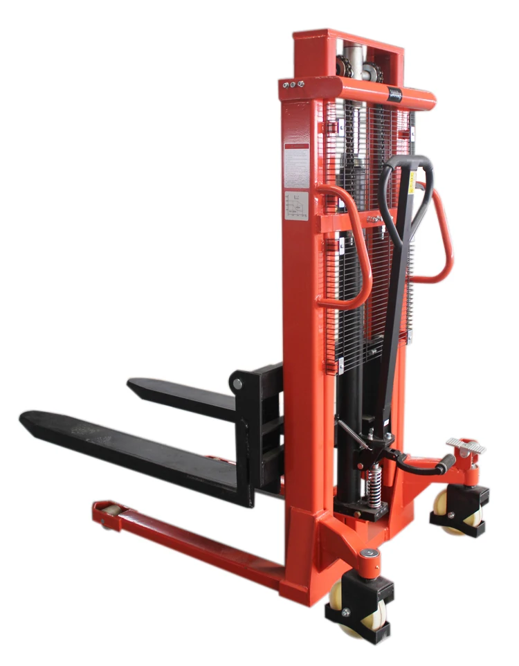 1000KG 2000KG Portable hand forklift / manual forklift stacker in good ...