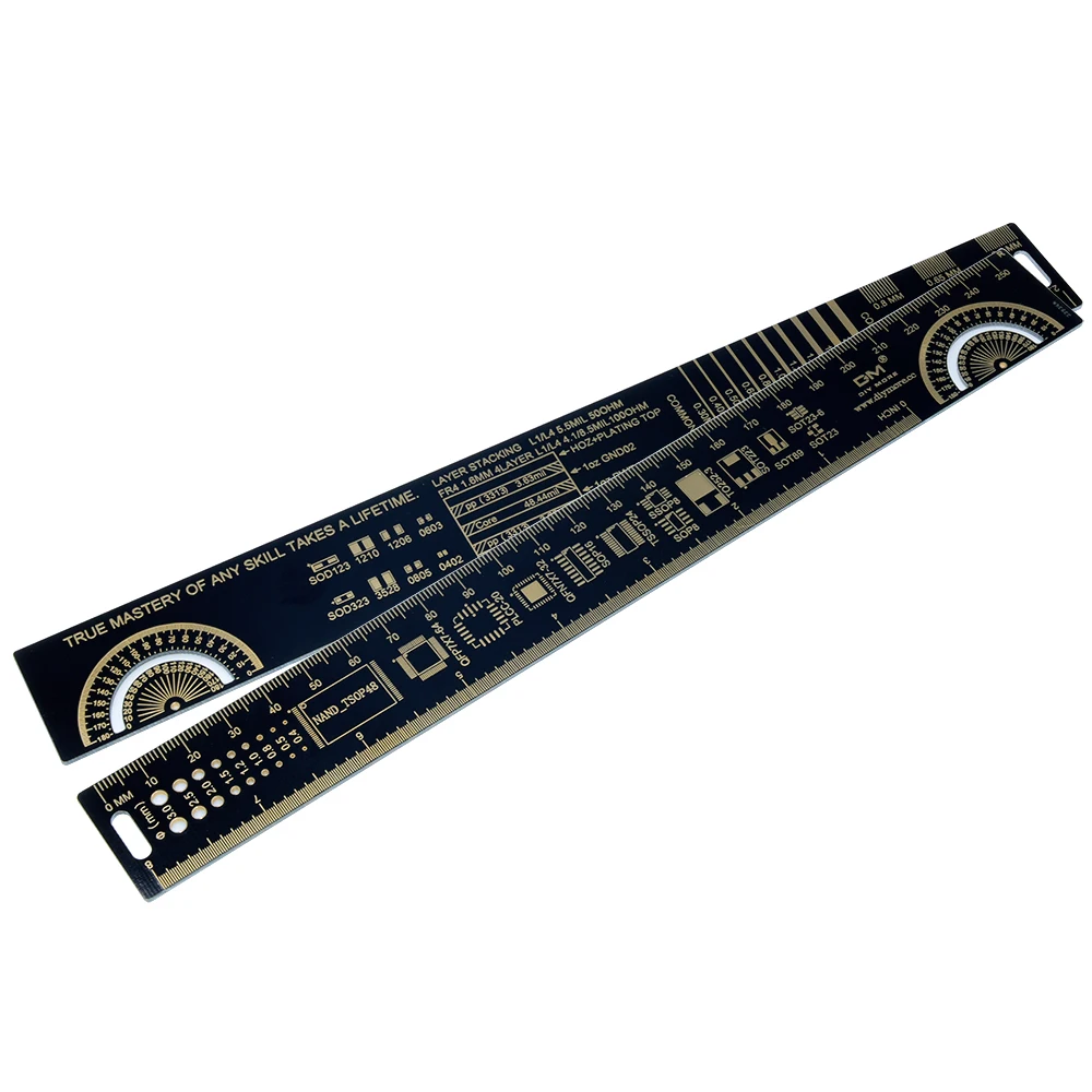 25cm 10 Inch Multifunctional Pcb Ruler Measuring Tool Resistor ...