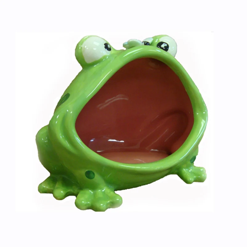 Ceramic Frog Shaped Animal Sponge Scrubber Holder Soap Holder