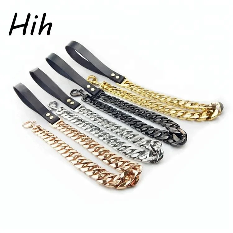 24" Luxury Gold Cuban Link Big Dog Chain Collar Pitbull Necklace - Buy ...