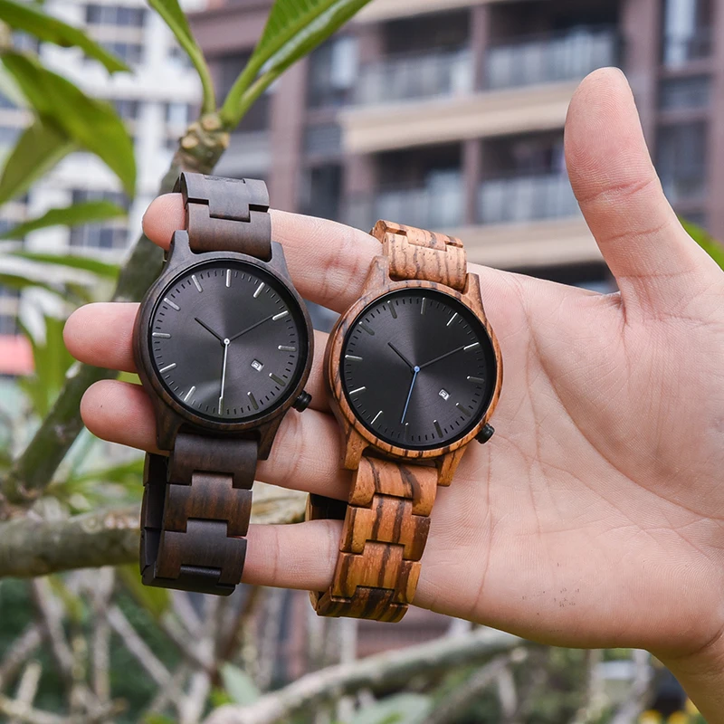 DODO DEER Black Sandal Wood Watch - Classic OEM Men's Watch