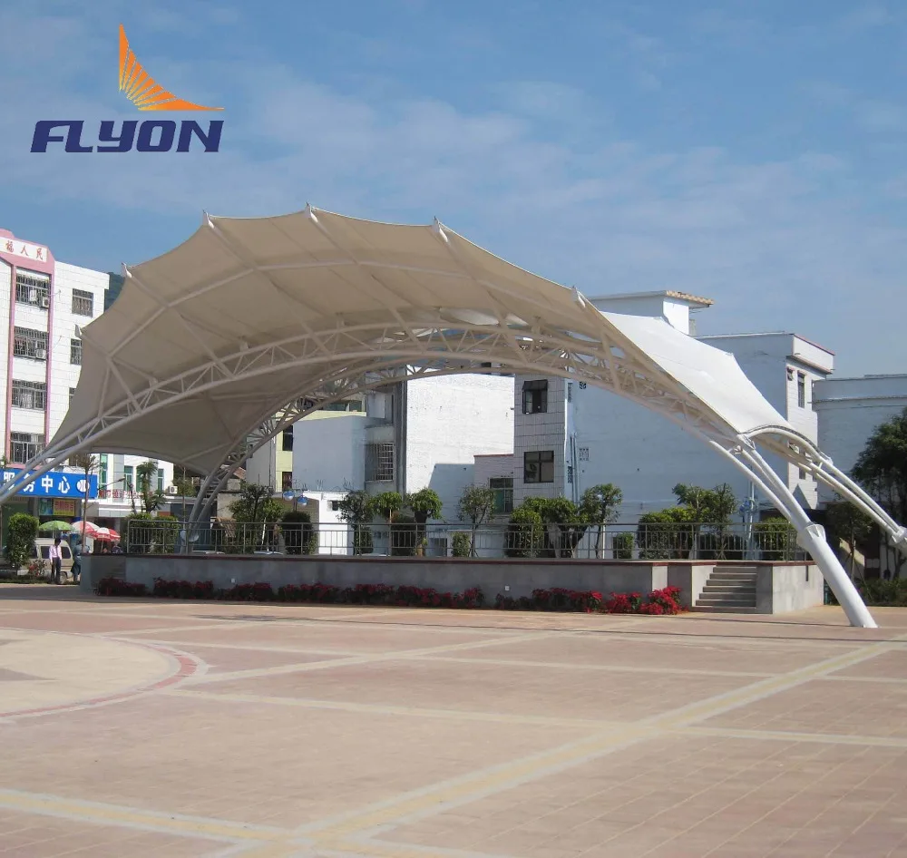 Etfe Tensile Membrane Structure Roof Curved Roof Structures Pvdf Ptfe ...